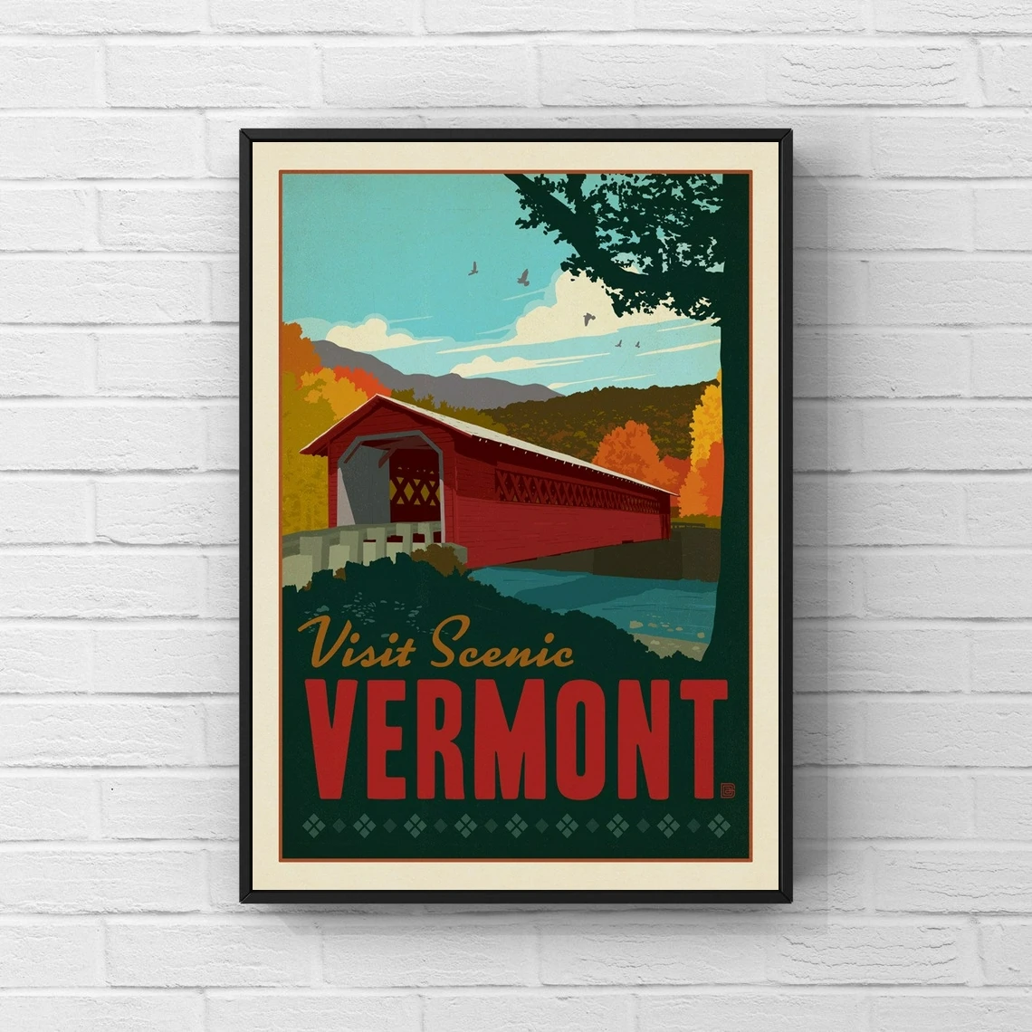 Vermont Print Digital Drawing & Illustration Art & Collectibles etna.com.pe