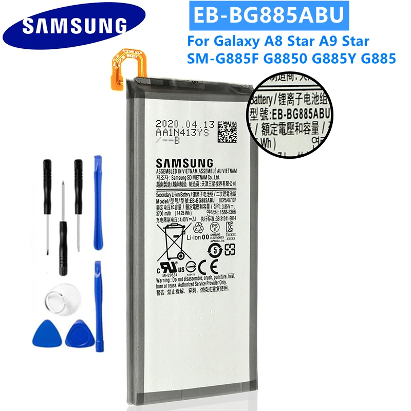 Eb-bg885abu Samsung Original Battery For Samsung Galaxy A8 Star A9 Star ...
