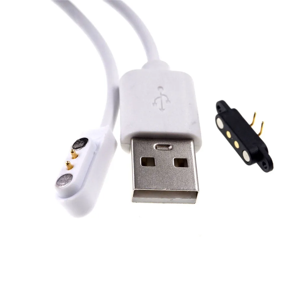 5 Sets Magnetic USB Charging Cable Pogo Pin Connector 2 Poles Male ...