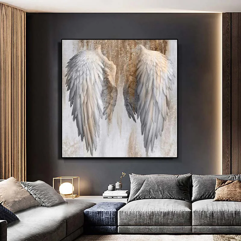 Acrylic Painting Art & Collectibles White Wing Painting Original Art ...