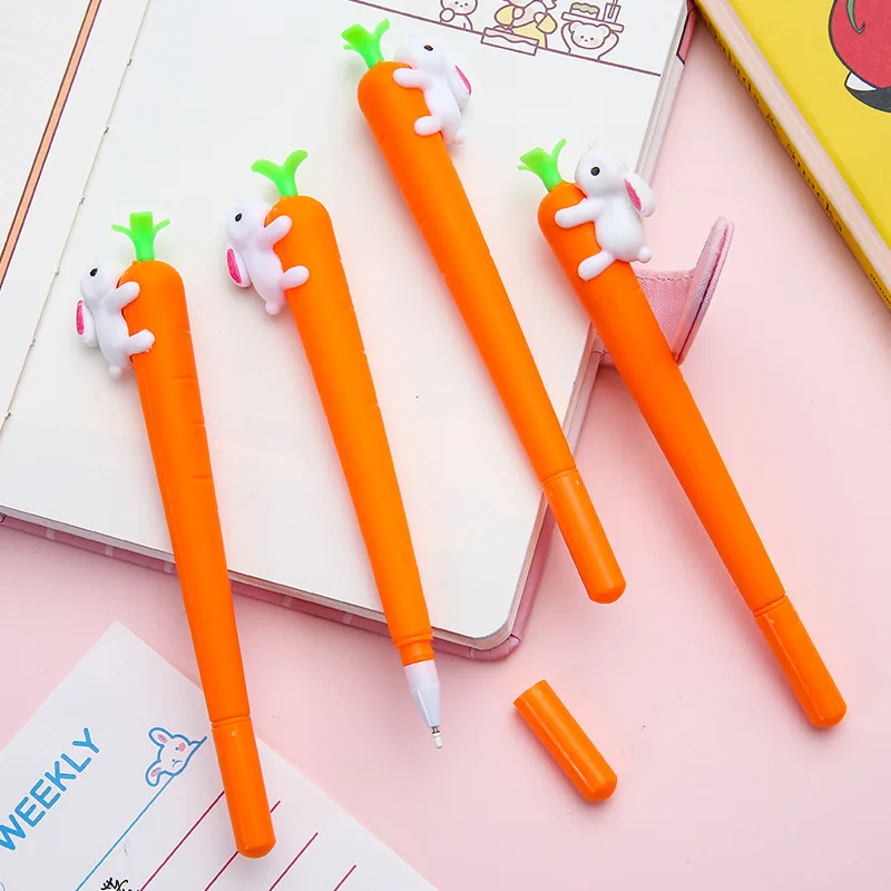 1pc-White-Rabbit-and-Carrot-Gel-Pen-Cartoon-Creative-Cute-Black-Ink-Pen ...