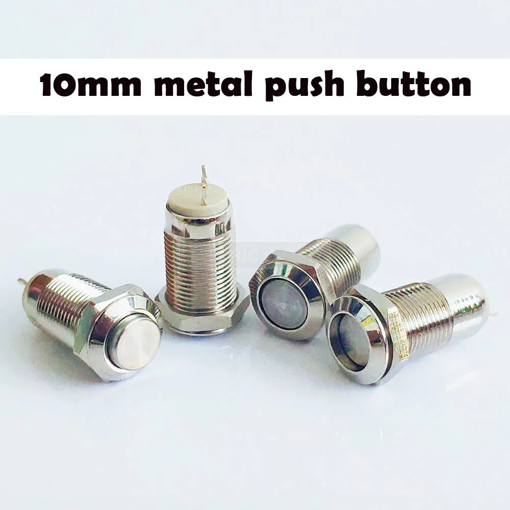 10MM-2pin-Panel-Hole-Metal-Button-Switch-Latching-Power-Push-Button ...