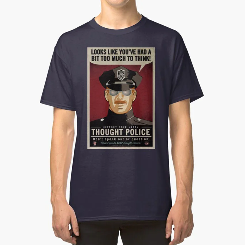 Pensamento polícia camiseta 1984 bigbrother pensou polícia thinkpol ...