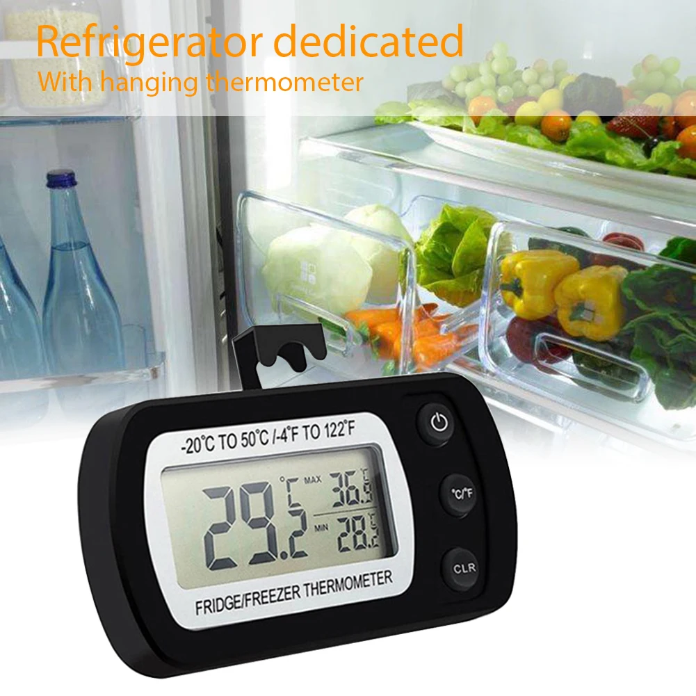 Generic Convenient Digital Refrigerator Thermometer Fridge Freezer High ...