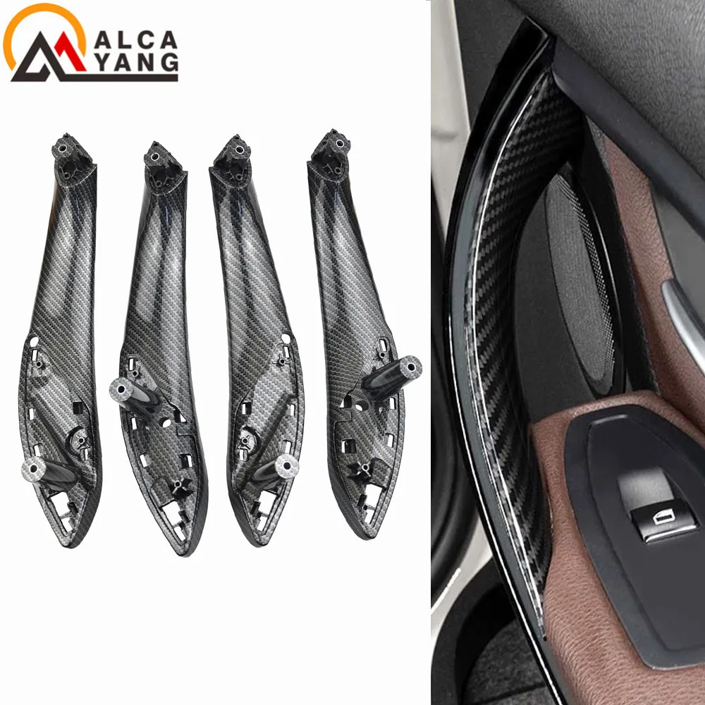 4PCS-Black-Front-Rear-Left-Right-Car-Interior-Inner-3-Doors-Pull-Handle ...