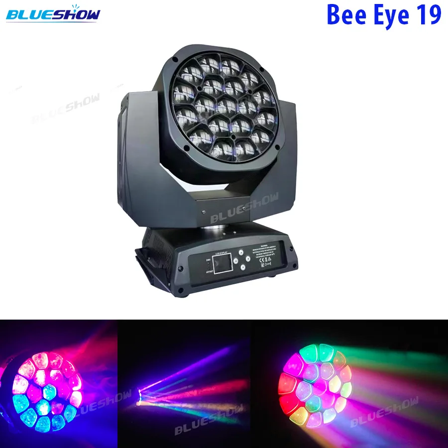 Lyre Beam 19x15w Big Bee Eye Moving Heads Zoom Wash Lights Stage Clay ...