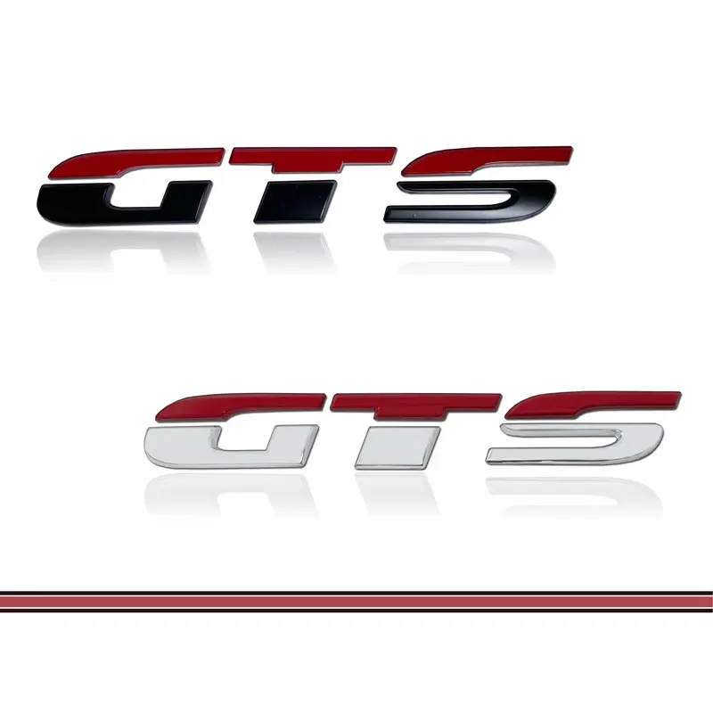 3D Metal Letters GTS Words Car Fender trunk Rear Emblem Badge Sticker ...
