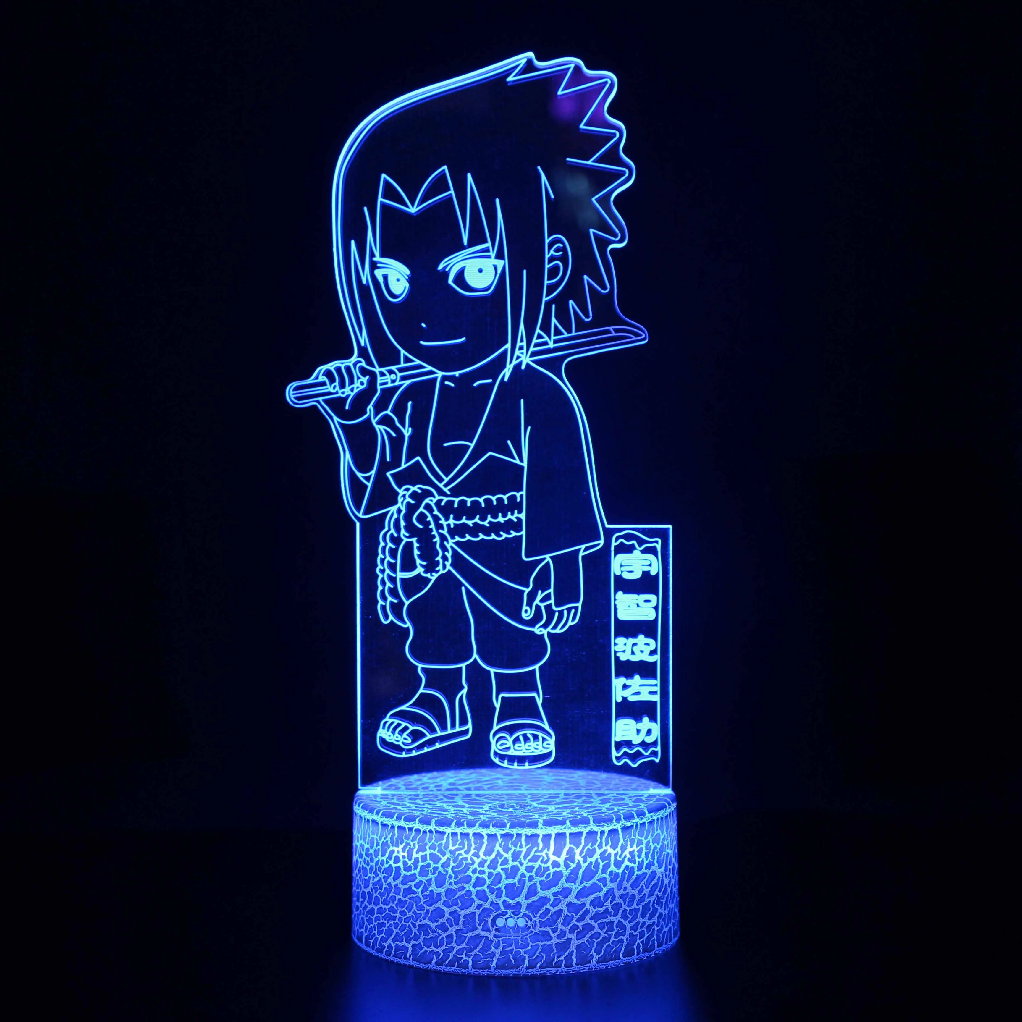 Naruto Night Light 7 Color Changing Led Kids Bedside Sasuke Modelling ...