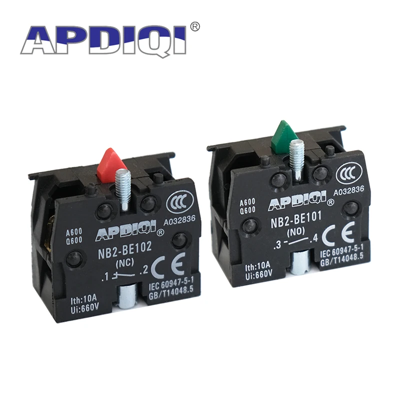 10Pcs-XB2-Normally-Open-and-Closed-Contact-Block-Push-Button-Switch ...