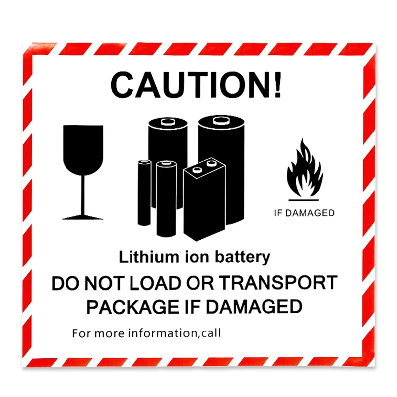 Fireproof Label Of Lithium Battery Pasted With Caution Sealing Sticker ...