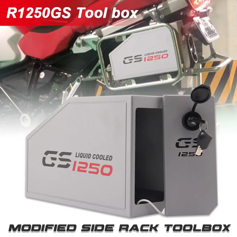 CNC Aluminum Box Toolbox 5 Liters for Left Side Bracket For BMW R1200GS ...