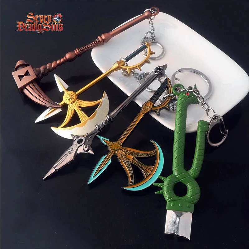 The-Seven-Deadly-Sins-Weapon-Model-Zinc-Alloy-Keychains-Anime-Meliodas ...