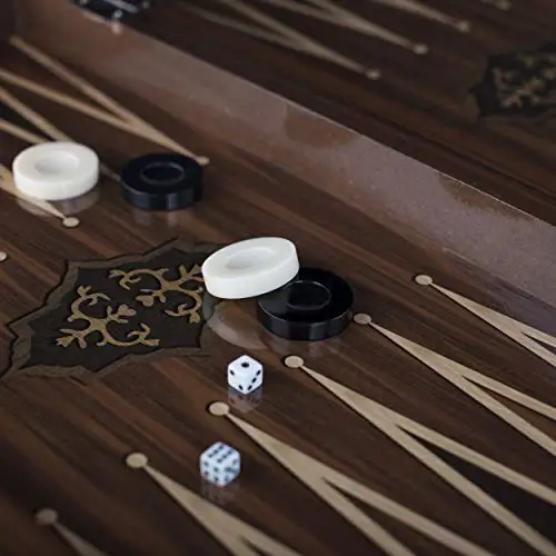 LaModaHome-Star-27-Turkish-Backgammon-Set-Elite-Vinyl-Classical-Design ...