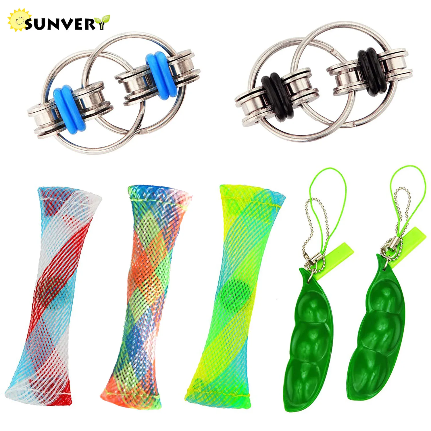 Quiet Fidget Pack Set Flippy Chain Fidget Toys Antistress Marble Mesh ...