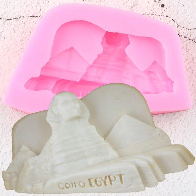 Egypt Pyramid Sphinx Silicone Molds DIY Party Fondant Cake Decorating ...