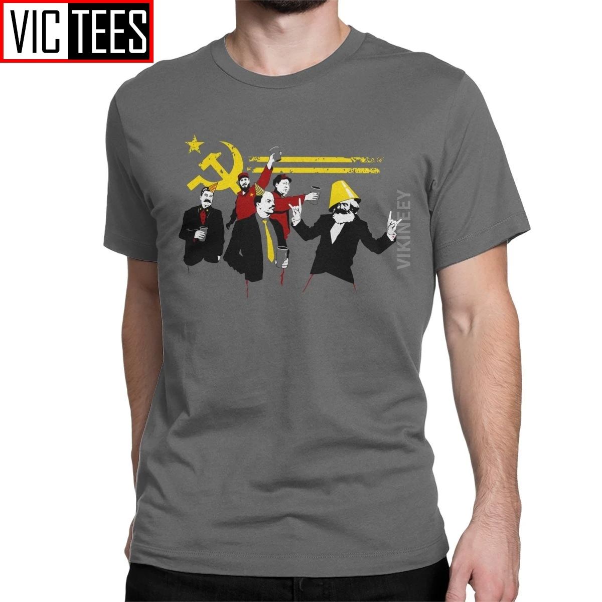 The Communist Party The Soviet Union T-shirt Men Cotton T Shirt Lenin ...