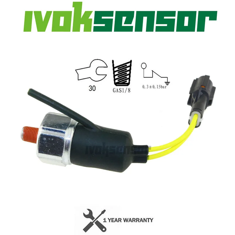 Excavator Engine Oil Warning Pressure Switch Sensor For Isuzu 6bg1 4bg1 ...