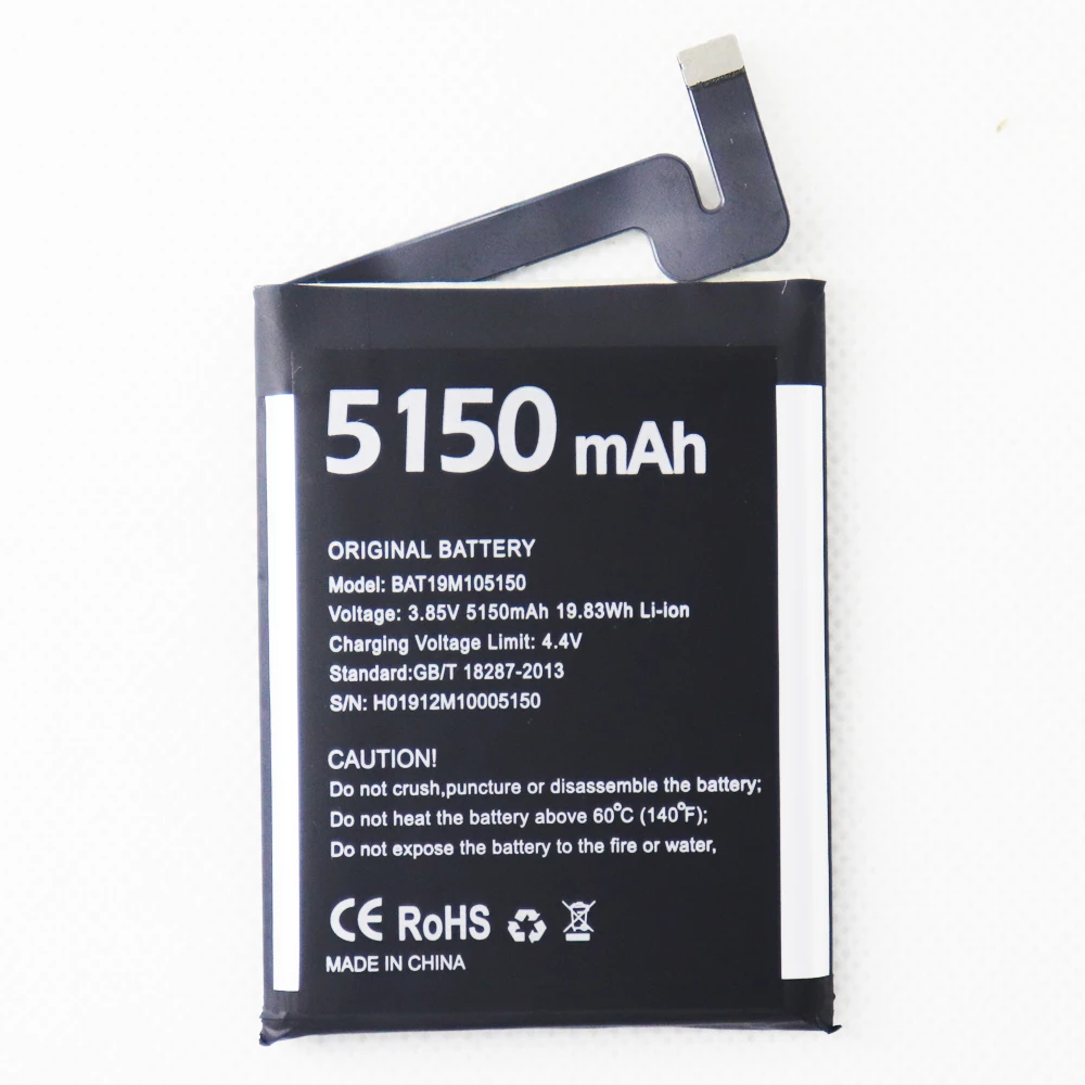 Original 5150mAh BAT19M105150 Battery for Doogee S95 Pro Cell Phone ...