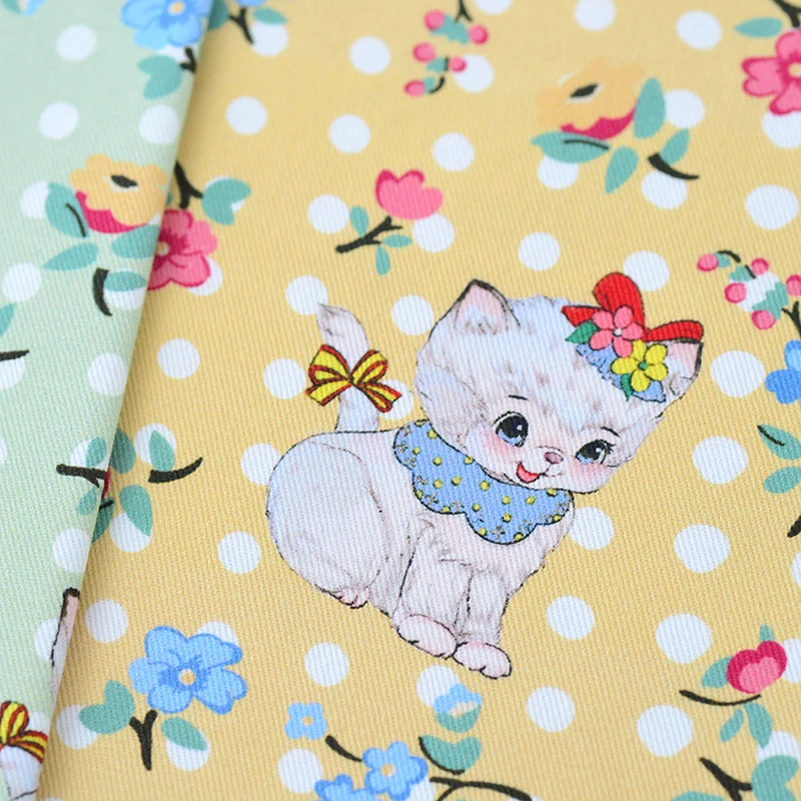 Cat Print Fabric