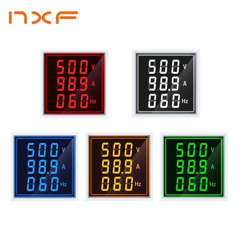 AC-60-500V-0-100A-LED-Digital-Voltmeter-Ammeter-Hertz-HZ-Signal-Lights ...