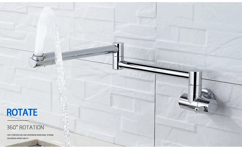 Wall-Mounted Pot Filler Faucet - FaucetBazaar 1