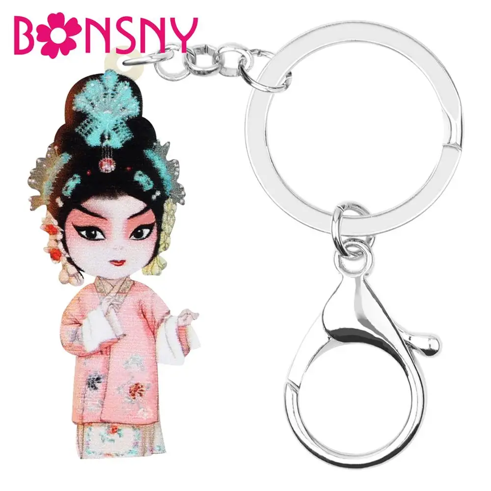Bonsny-Acrylic-Sweet-Chinese-Beijing-Opera-Keychains-Cartoon-Aesthetic ...