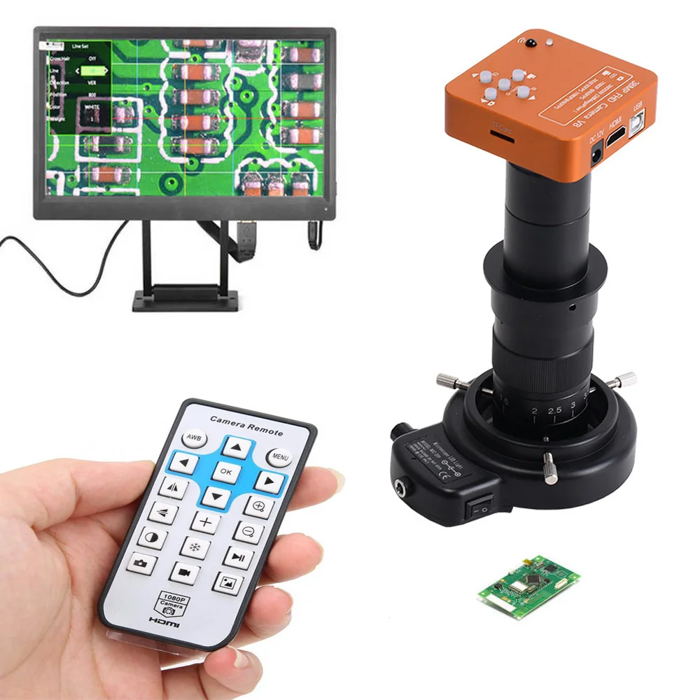 HAYEAR-Microscope-Camera-38MP-180X-Lens-144LED-Light-FHD-HDMI ...