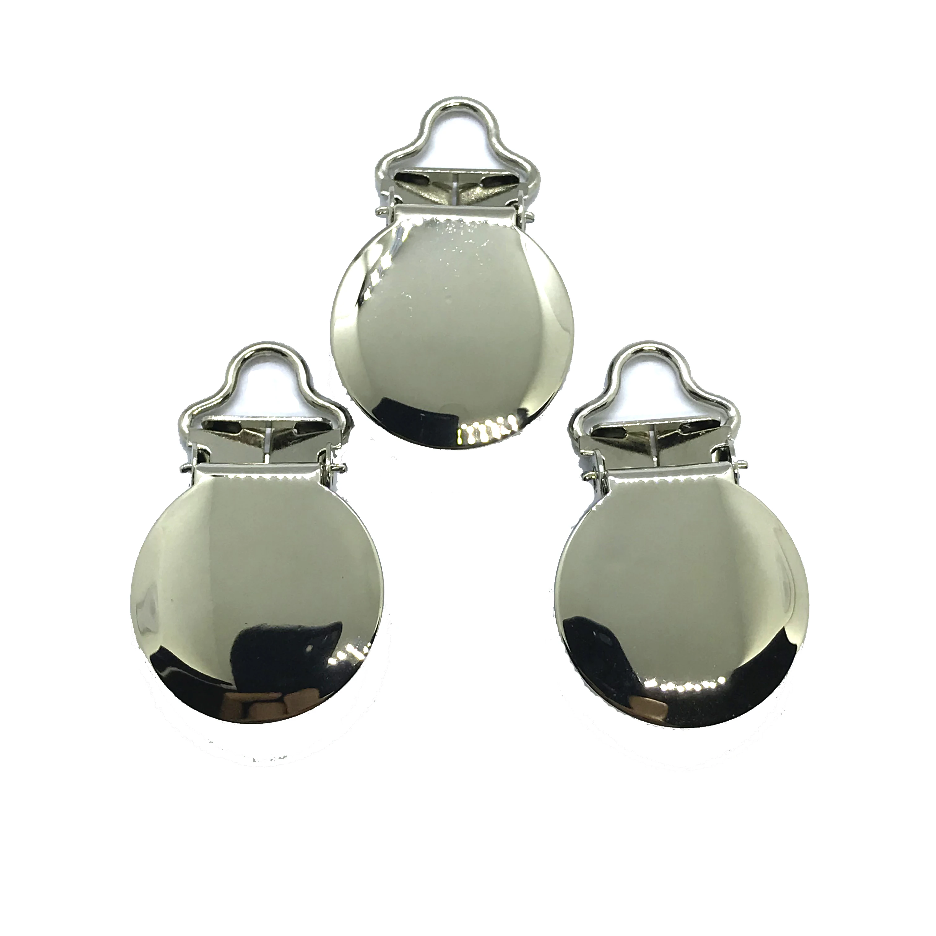 25pcs Small Loop 5mm Silver Color Metal Pacifier Clips Suspender Clips ...
