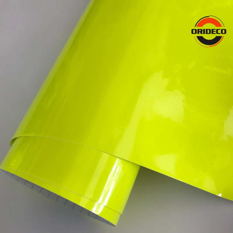 10-20-30-40-50-152CM-Gloss-Neon-Fluorescent-Yellow-Vinyl-Vehicle-Car ...