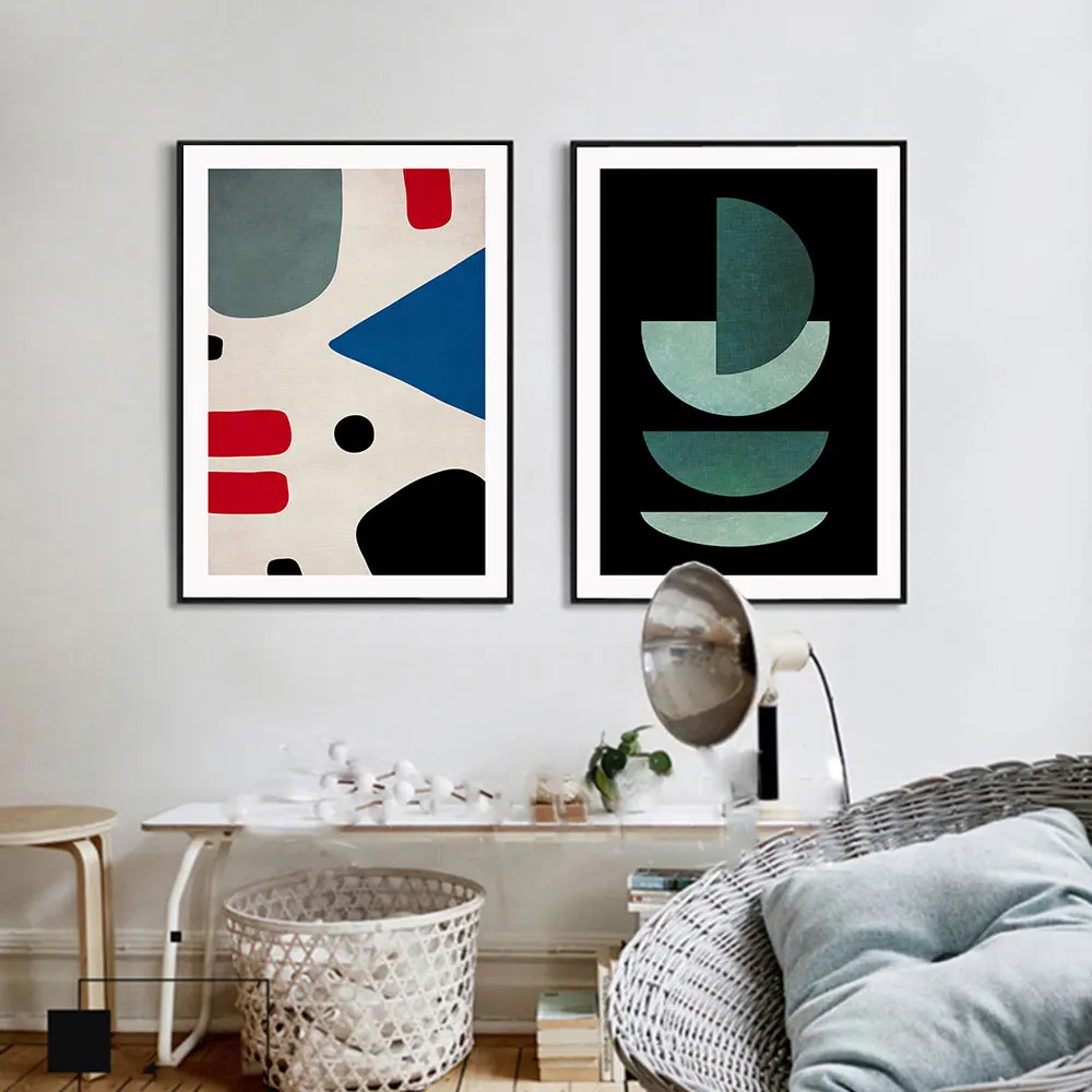 Abstract-Color-Block-Poster-Minimalist-Geometric-Art-Print-Nordic ...