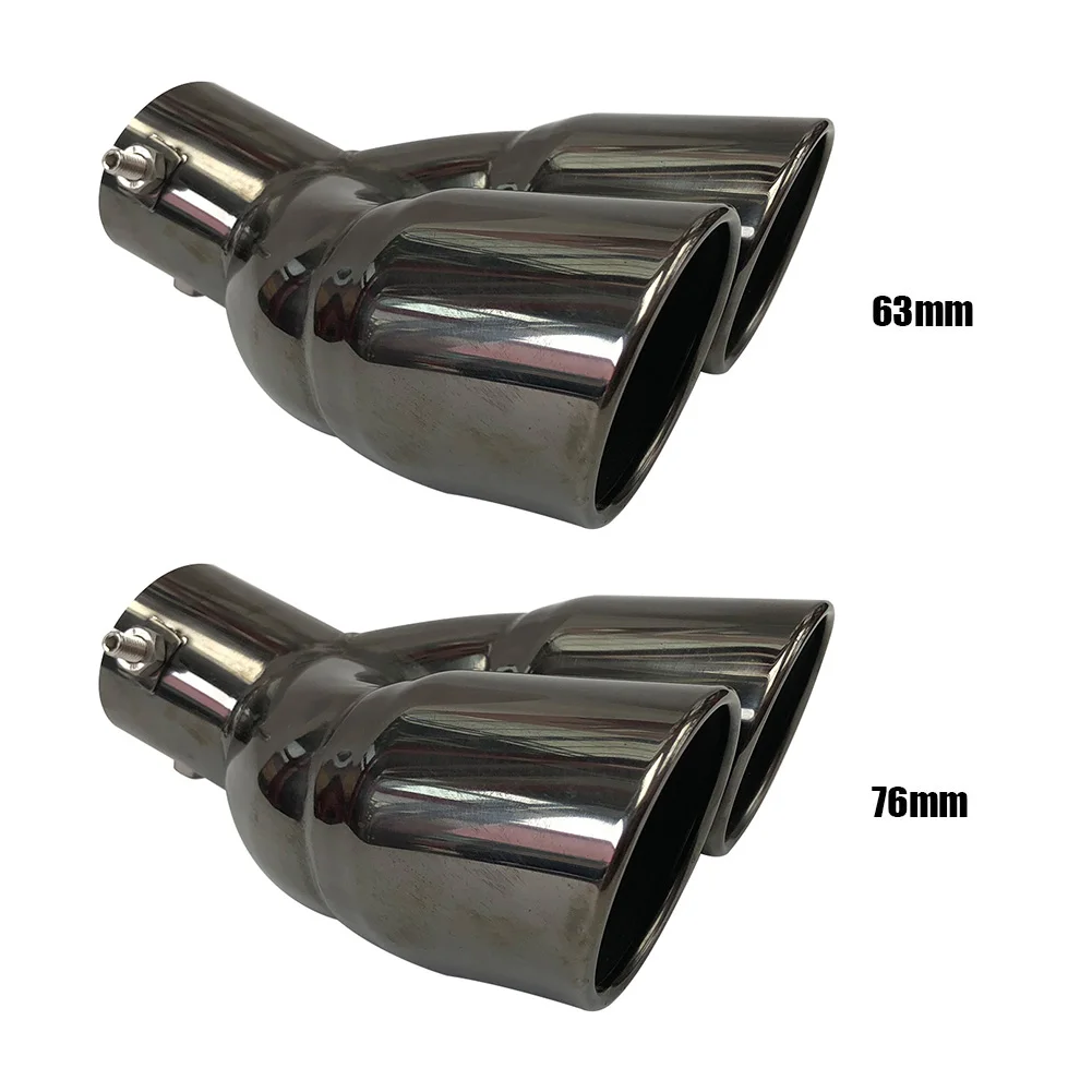 63-76mm-Car-Bent-Dual-Exhaust-Tip-Bolt-on-Slant-Cut-Stainless-Steel ...