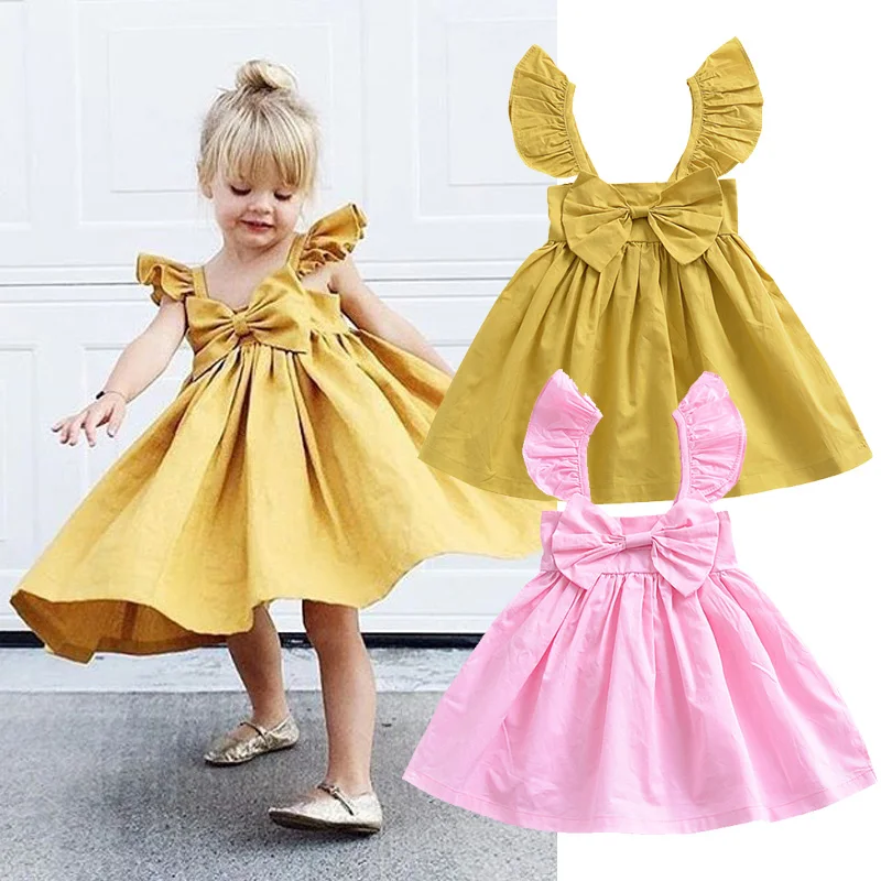 Vestido de algodón sin mangas para niñas, ropa informal de princesa, de 0 a 3 años, para verano ...