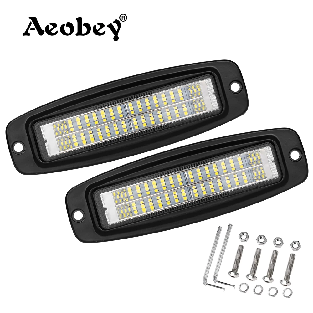 Aeobey 1pcs 84W LED Headlights Flush Mount LED Lights Pods 12V For Auto ...