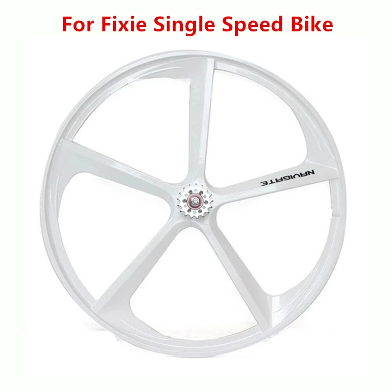 Fixie Bike Wheel 5 Spokes 700c Rims Magnesium Alloy Bicycle Front Rear ...