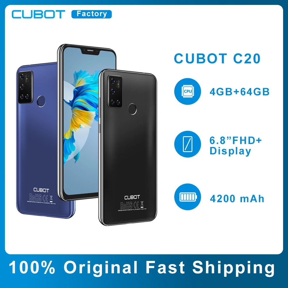 Cubot teléfono inteligente C20 Original, 4GB + 64GB, NFC, 6,18 pulgadas ...