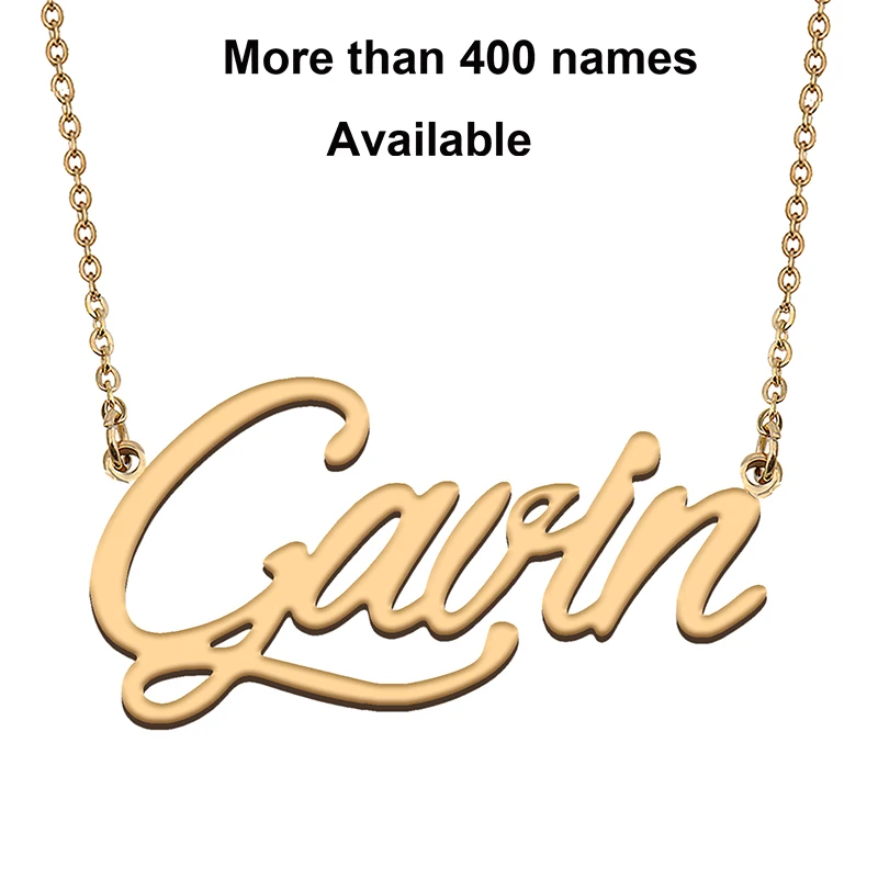 Cursive Initial Letters Name Necklace for Gavin Birthday Party ...