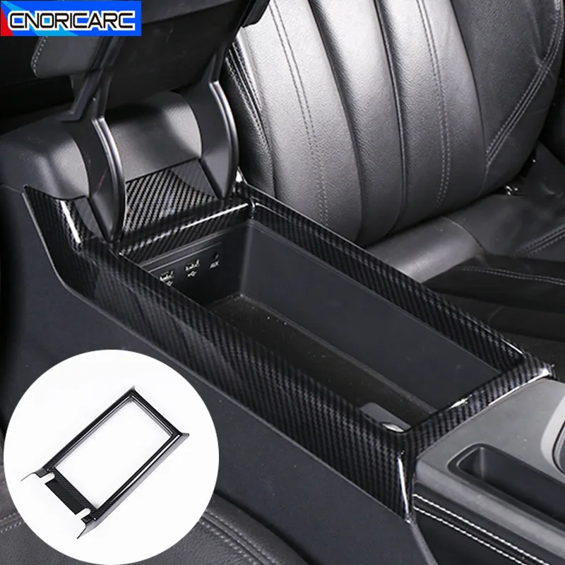 Carbon Fiber Color Center Console Storage Box Frame Decorative Cover ...