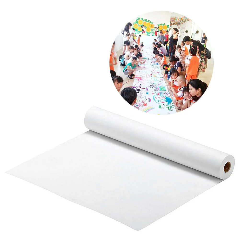 Rollo de papel para dibujo, 2 piezas, papel para manualidades, blanco ...