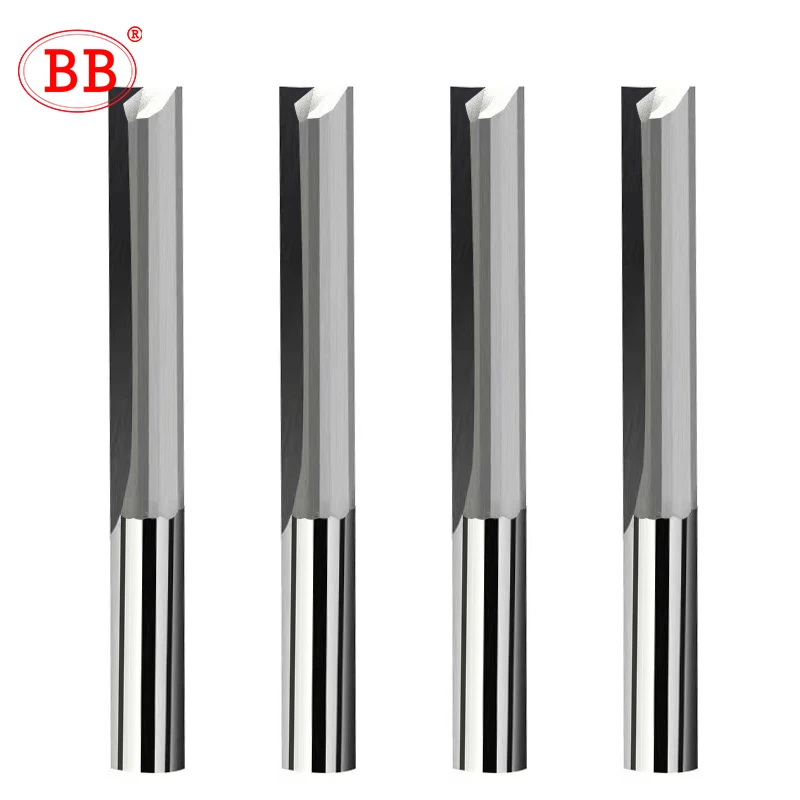 Bb 2 Flutes Straight End Mill Slot Milling Cutter Tungsten Solid ...
