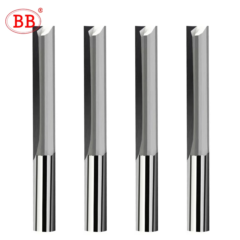 Bb 2 Flutes Straight End Mill Slot Milling Cutter Tungsten Solid ...