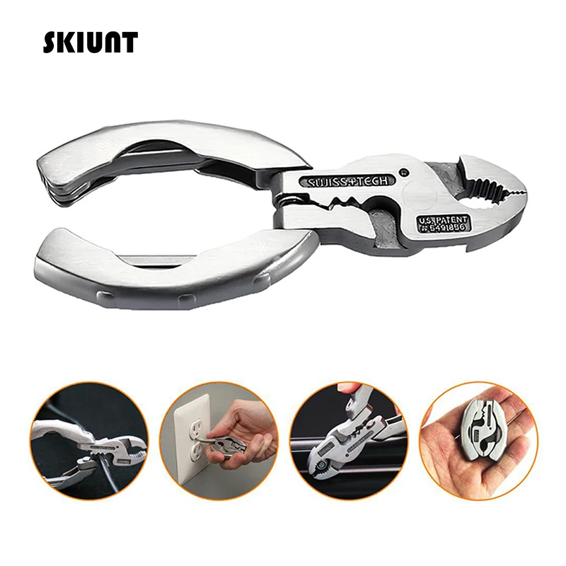 Skiunt Mini Pliers Wire Cutter 9 In 1 Portable Keychain Pliers Outdoor ...
