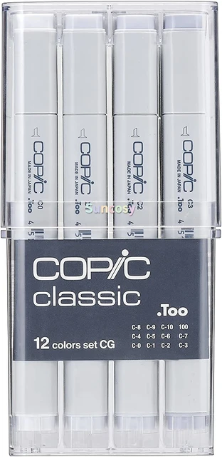 Copic Markers 12-Piece Cool Gray Set, 47% OFF