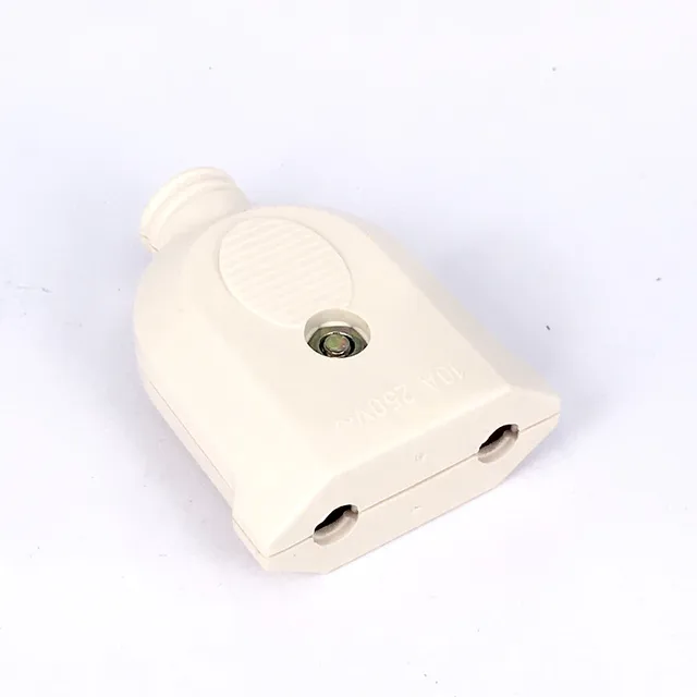 EU European 2 Pin AC Electrical Power Rewireable Plug Male Female ...