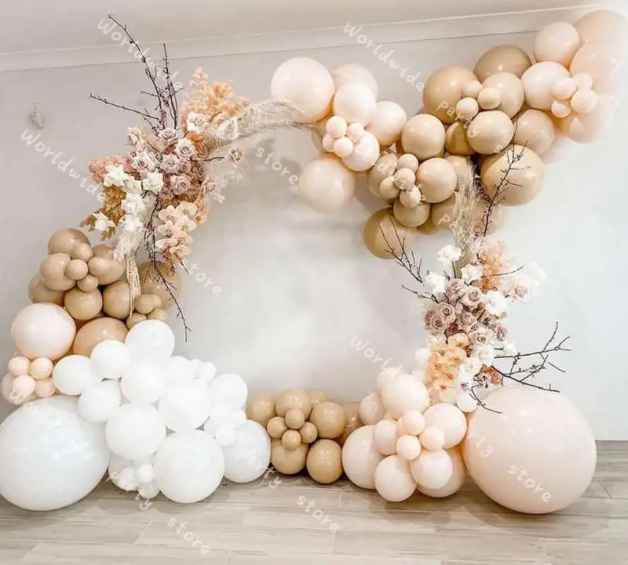 Earthy Tones Neutral Balloons DIY Balloon Garland Kit Party Supplies ...