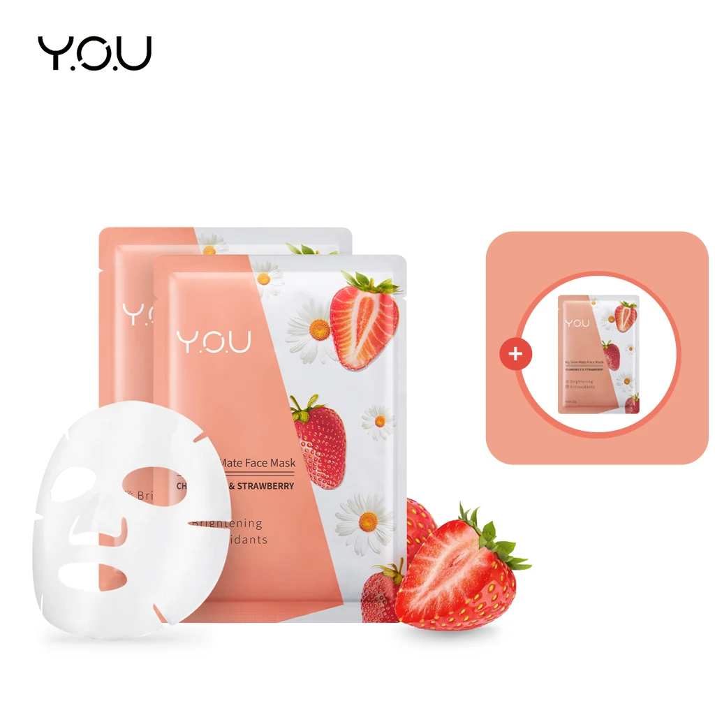 YOU Face Sheet Mask Buy 2 Get 1 Chamomile Strawberry Brightening ...
