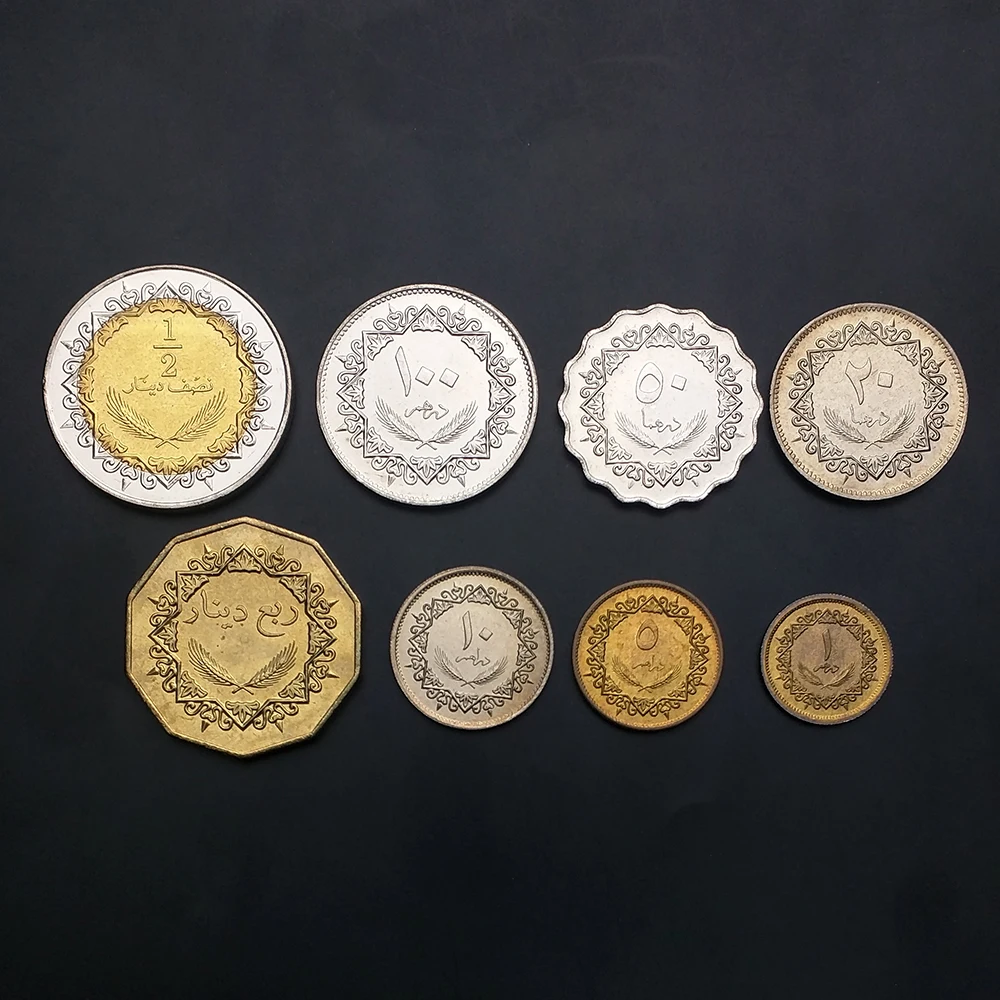 Set 8pcs Libya Coins Gaddafi Edition Africa 100% Real Original Coin ...