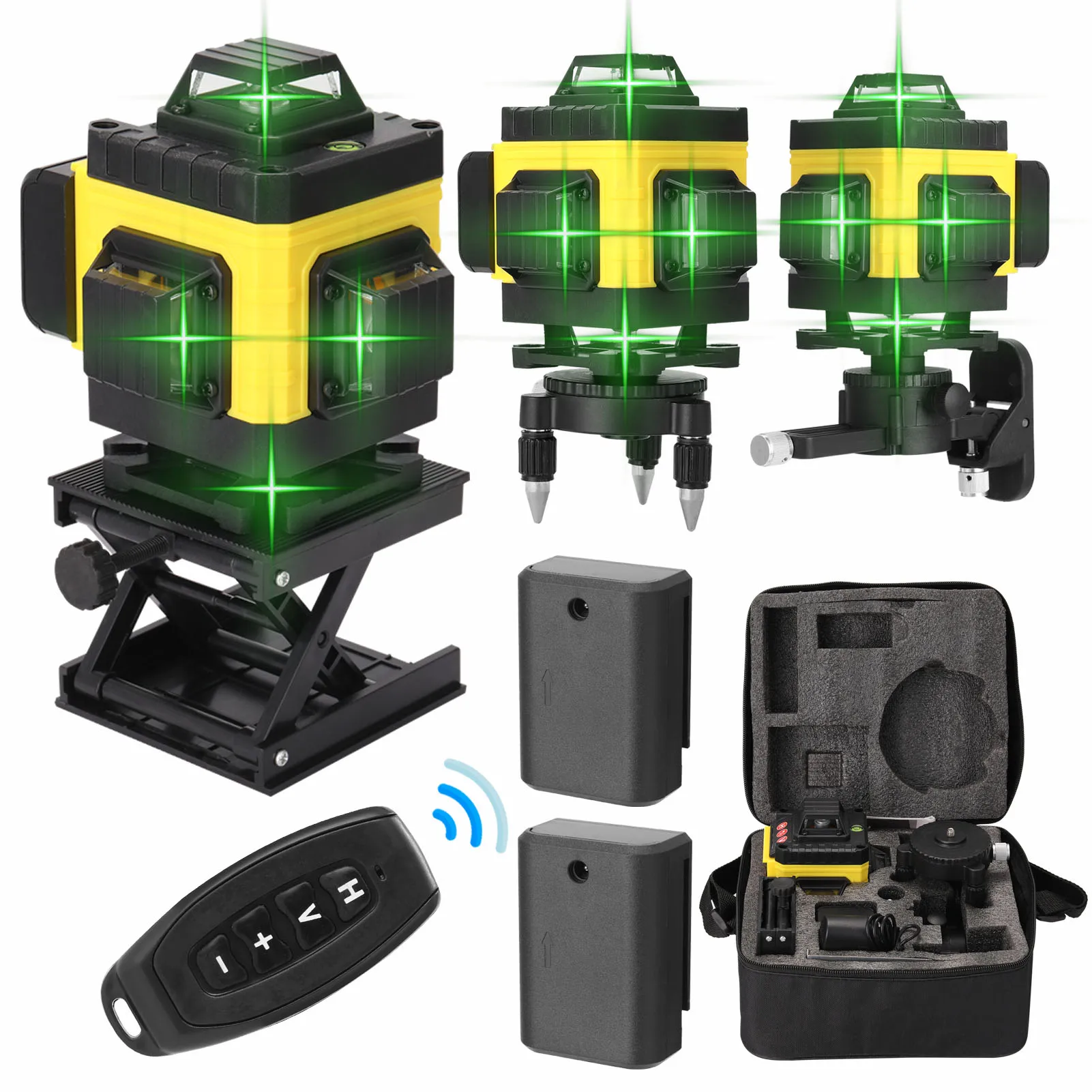 4D/3D 16 Lines Laser Level Tool Vertical & Horizontal Cross Lines with ...