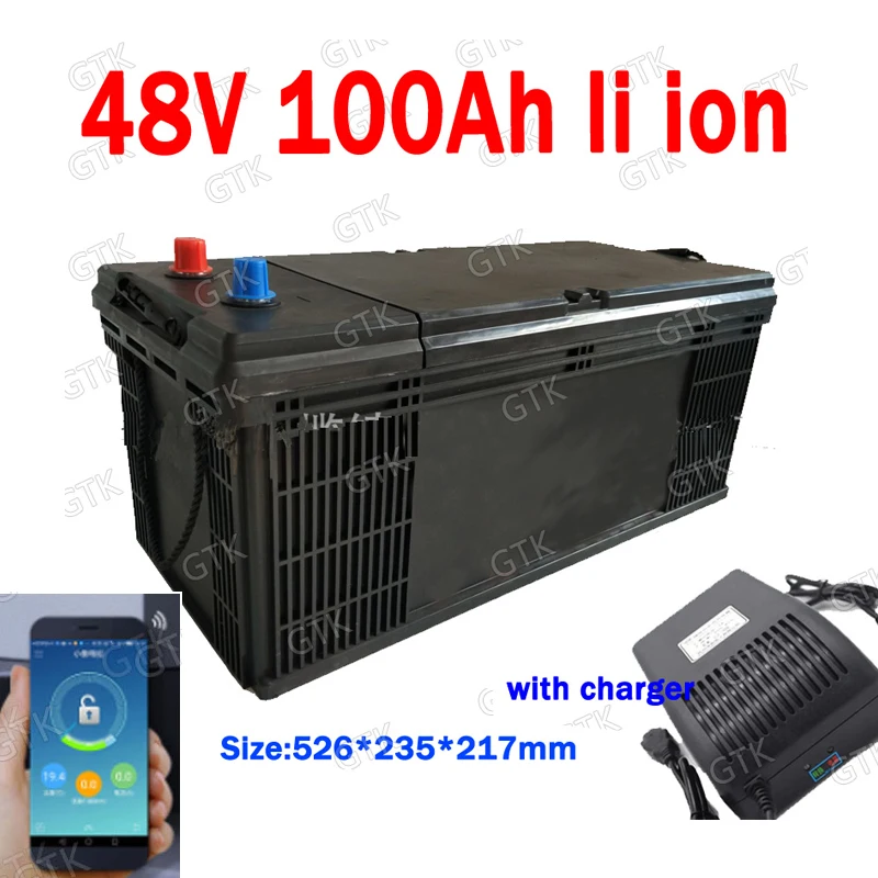 GTK batería de iones de litio para go cart, almacenamiento de energía Solar con cargador de 10A ...