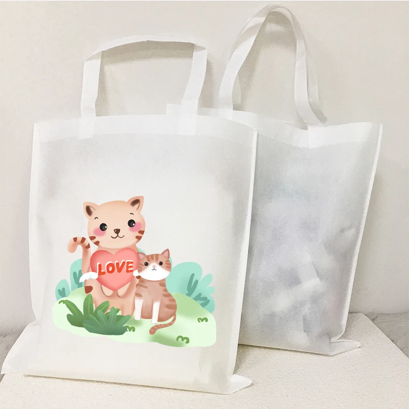 1Pcs Sublimation Tote Bag Blank Shopping Hand Bags Heat Transfer Eco ...