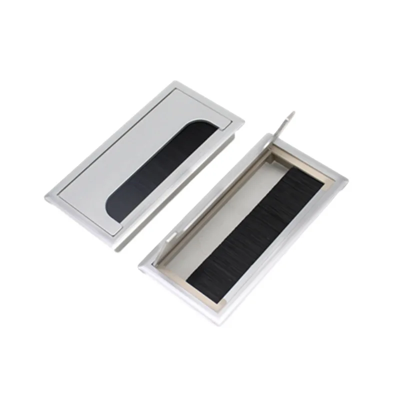 Techson Rectangular Cable Grommet Black, 2Pcs Aluminum Alloy Home ...